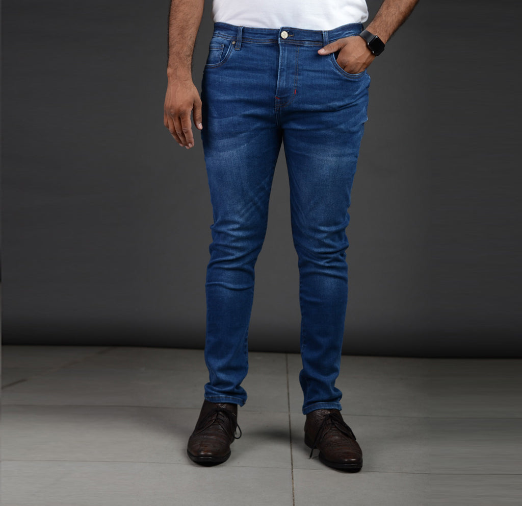 Skinny Fit Mid Blue Jeans For Men – Sharrys Online Clothing Store
