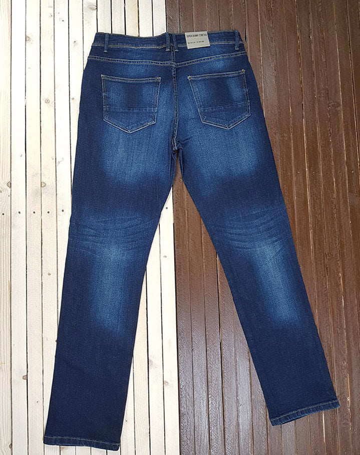 Slim-Fit Export Leftover Dark Blue Jeans For Men – Sharrys Online ...