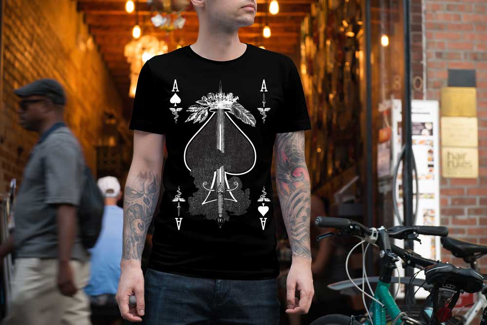 Sword of Spades T Shirt – Sharrys Online Clothing Store