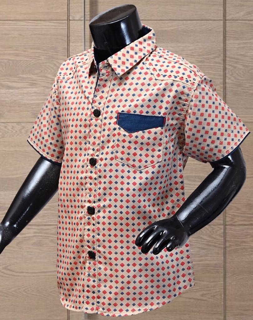 SMALL SQUARES PRINTED DESIGN KIDS SHIRT – Sharrys Online Clothing Store